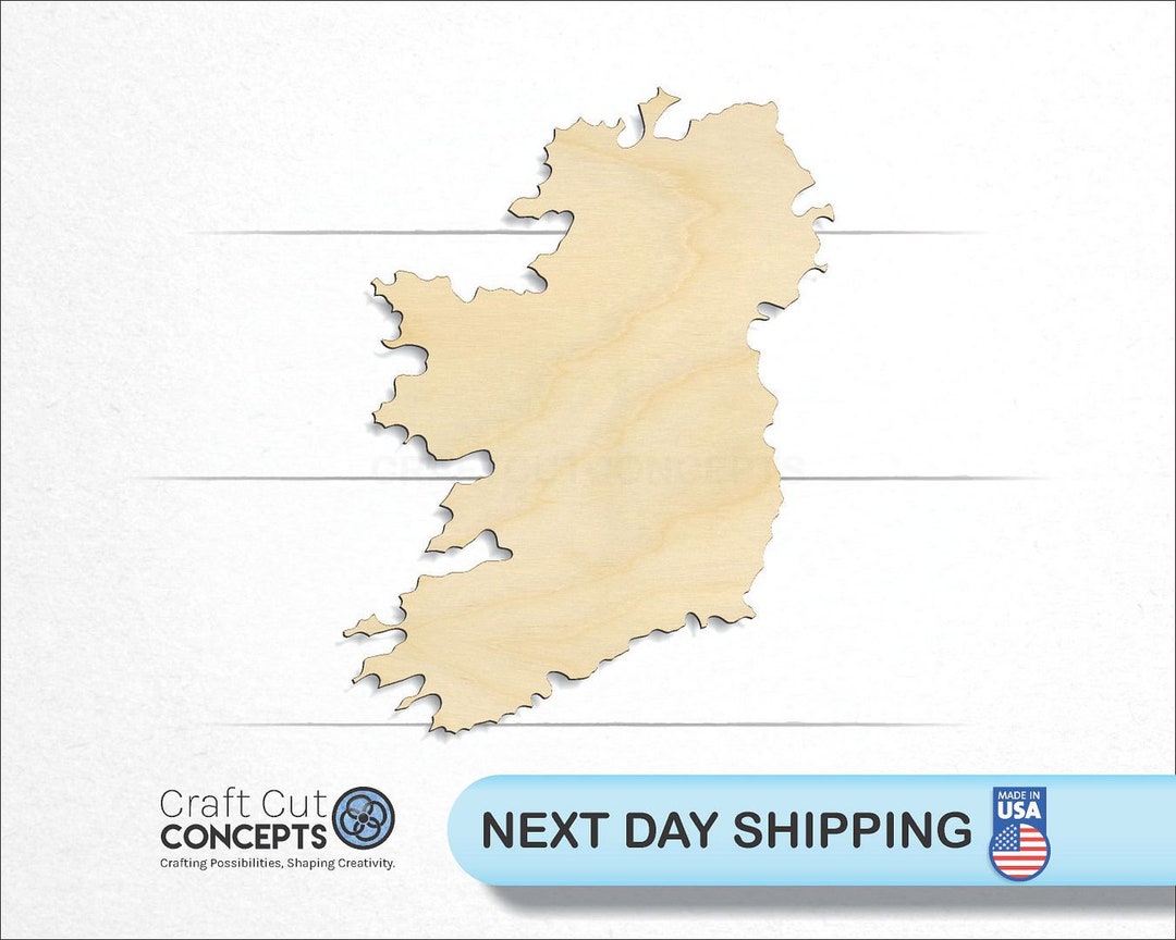 Ireland - Laser Cut Unfinished Wood Cutout Craft Shapes - Etsy