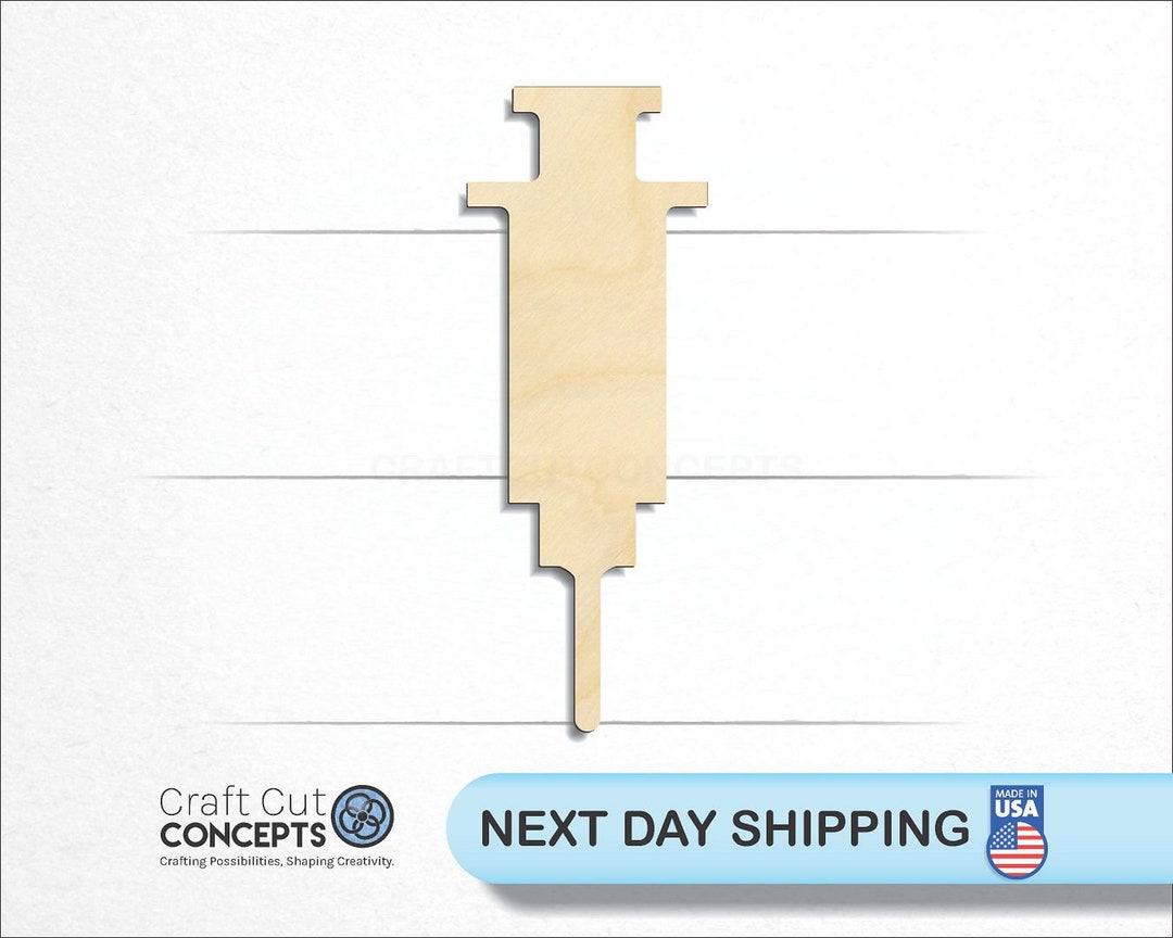 Syringe Nurse Doctor - Laser Cut Unfinished Wood Cutout Craft Shapes - Etsy