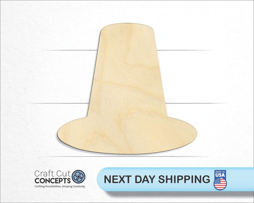 Pilgrim Hat - Laser Cut Unfinished Wood Cutout Craft Shapes - Etsy