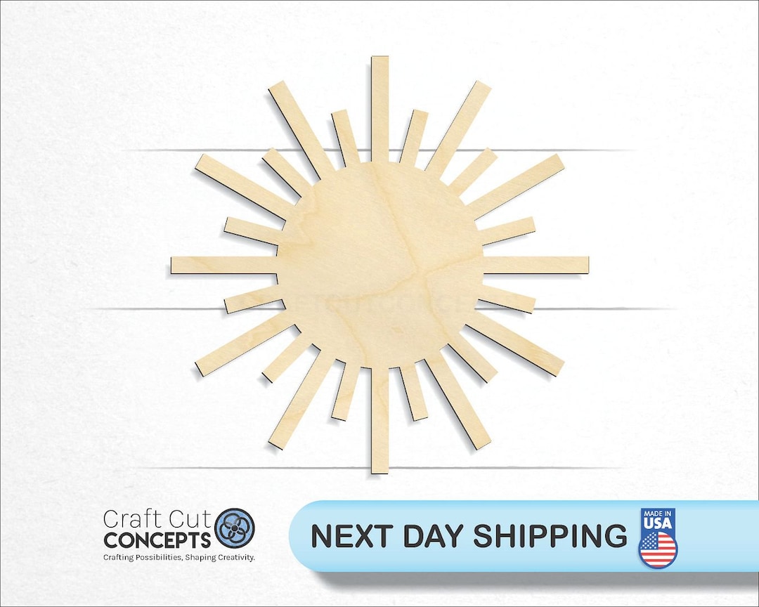 Sun Shape Tribal - Laser Cut Unfinished Wood Cutout Craft Shapes - Etsy