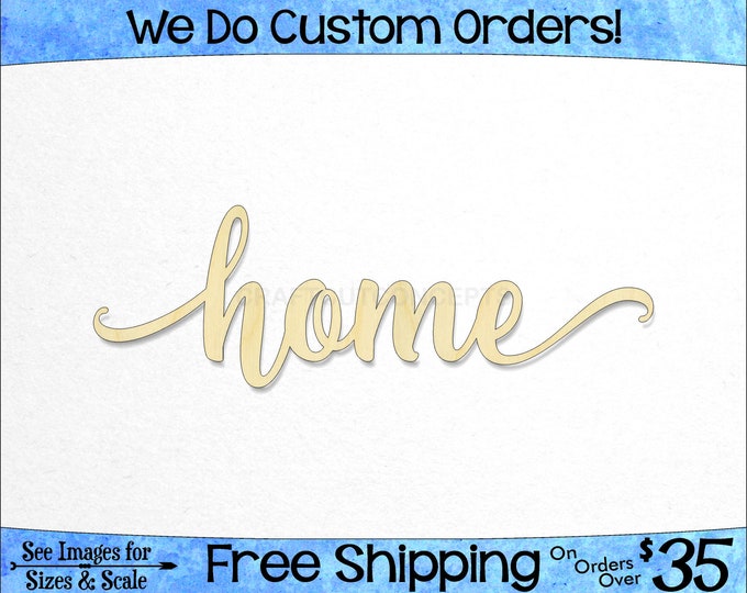 Custom Script Unfinished Wood Sign Laser Cut Letters - Etsy