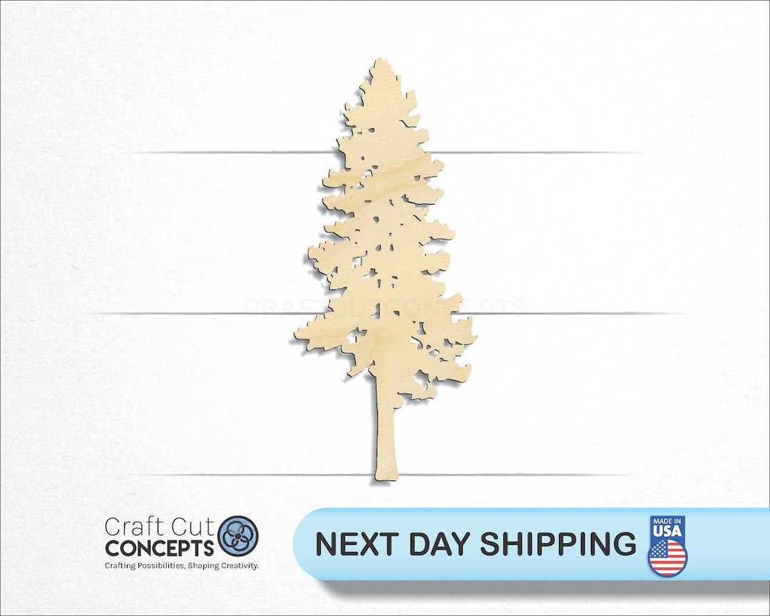 Ponderosa Pine Tree - Laser Cut Unfinished Wood Cutout Craft Shapes - Etsy