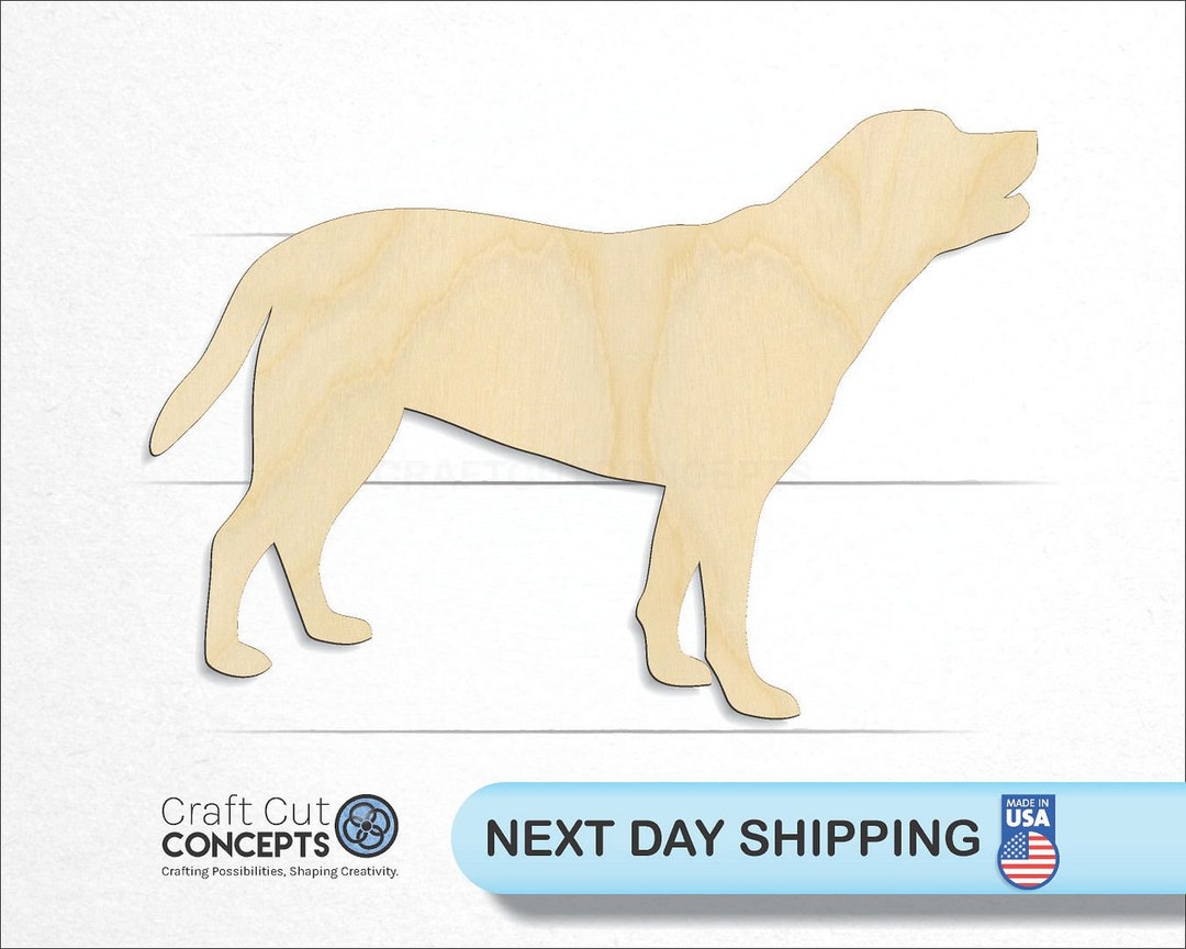 Labrador Hunting Dog - Laser Cut Unfinished Wood Cutout Craft Shapes - Etsy