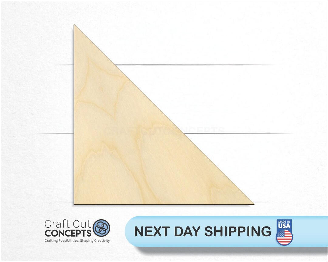 Right Triangle - Laser Cut Unfinished Wood Cutout Craft Shapes - Etsy