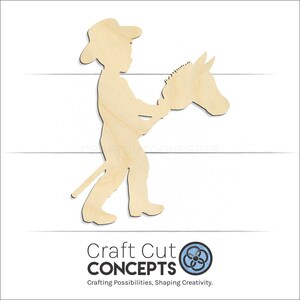 Cowboy Kid - Laser Cut Unfinished Wood Cutout Craft Shapes - Etsy