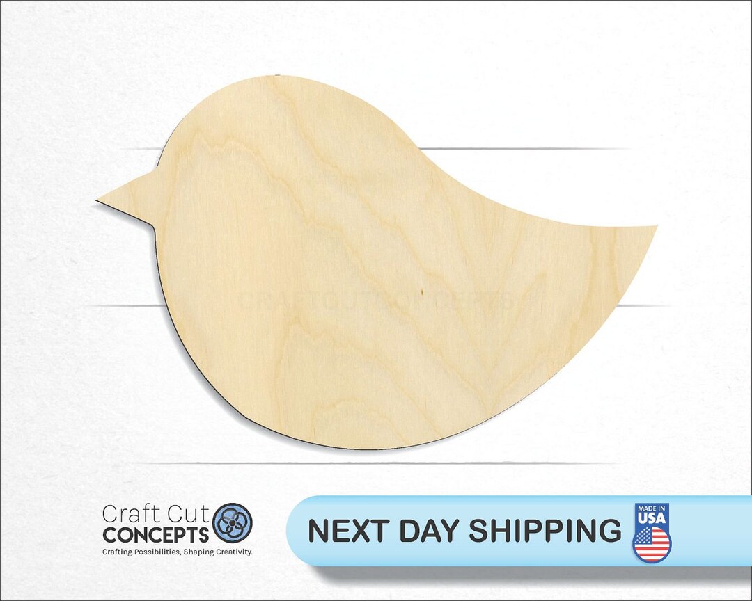 Bird Cute - Laser Cut Unfinished Wood Cutout Craft Shapes - Etsy