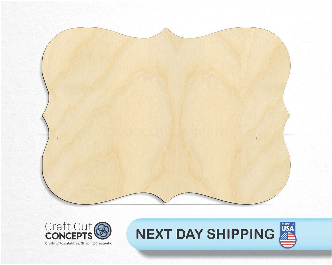 Fancy Award Craft Plaque Frame - Laser Cut Unfinished Wood Cutout Craft ...