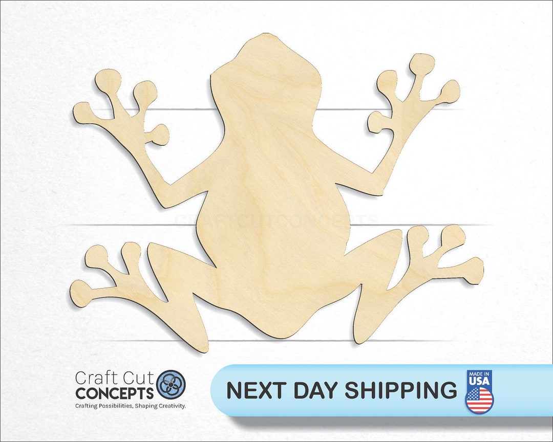 Tree Frog - Laser Cut Unfinished Wood Cutout Craft Shapes - Etsy