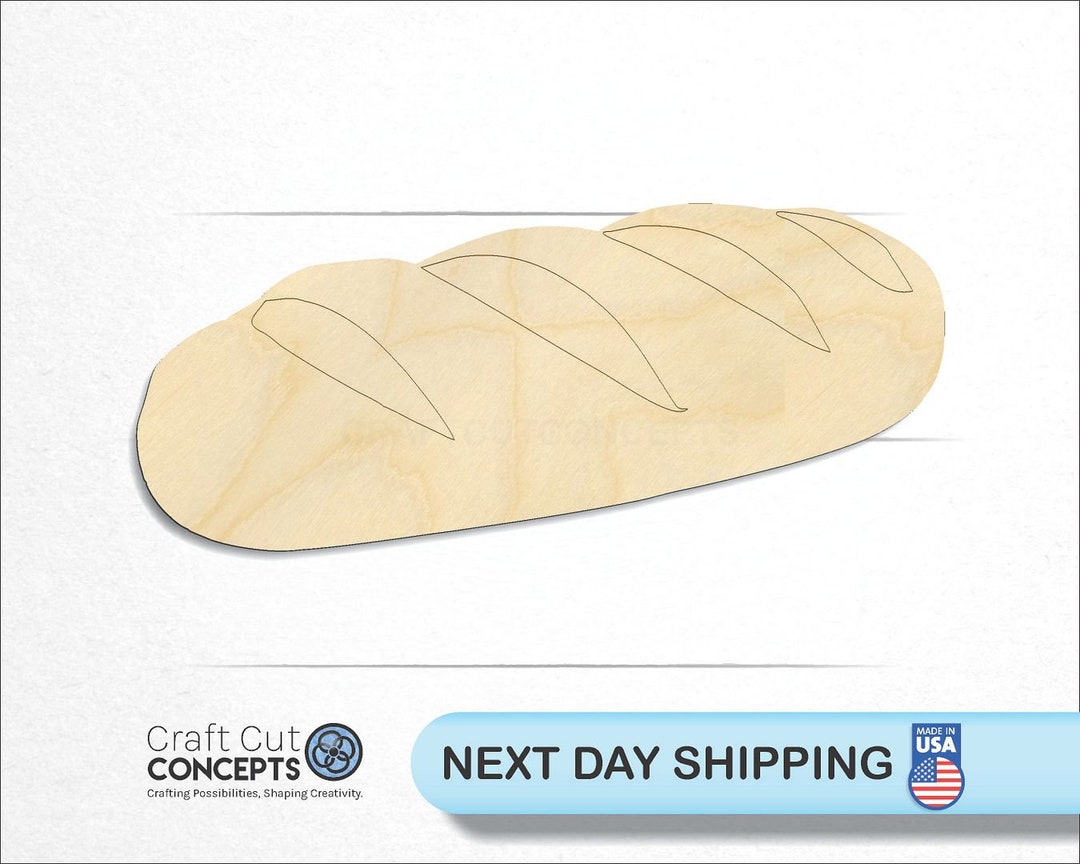 Bread Loaf - Laser Cut Unfinished Wood Cutout Craft Shapes - Etsy