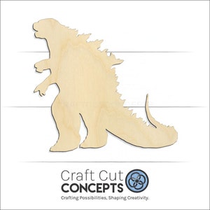 Godzilla - Laser Cut Unfinished Wood Cutout Craft Shapes - Etsy