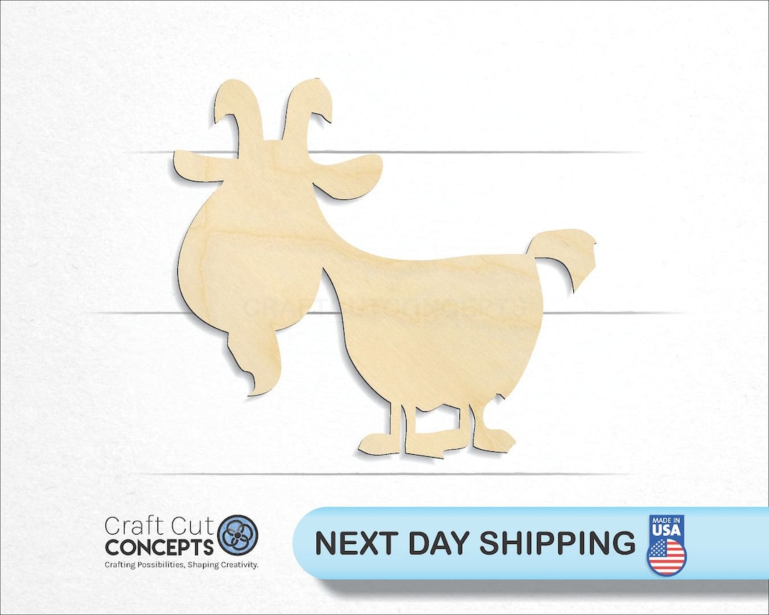 Goat - Laser Cut Unfinished Wood Cutout Craft Shapes - Etsy