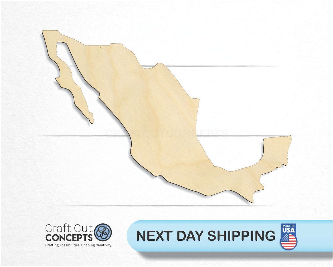 Mexico - Laser Cut Unfinished Wood Cutout Craft Shapes - Etsy