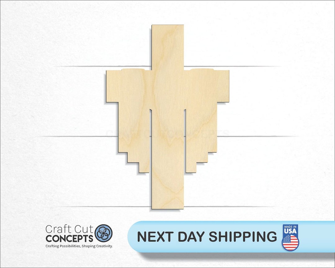 Drapery Cross - Laser Cut Unfinished Wood Cutout Craft Shapes - Etsy