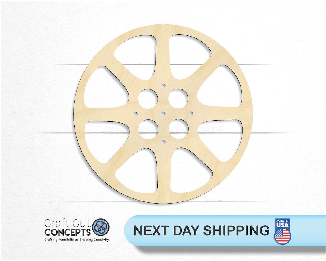 Film Movie Reel - Laser Cut Unfinished Wood Cutout Craft Shapes - Etsy