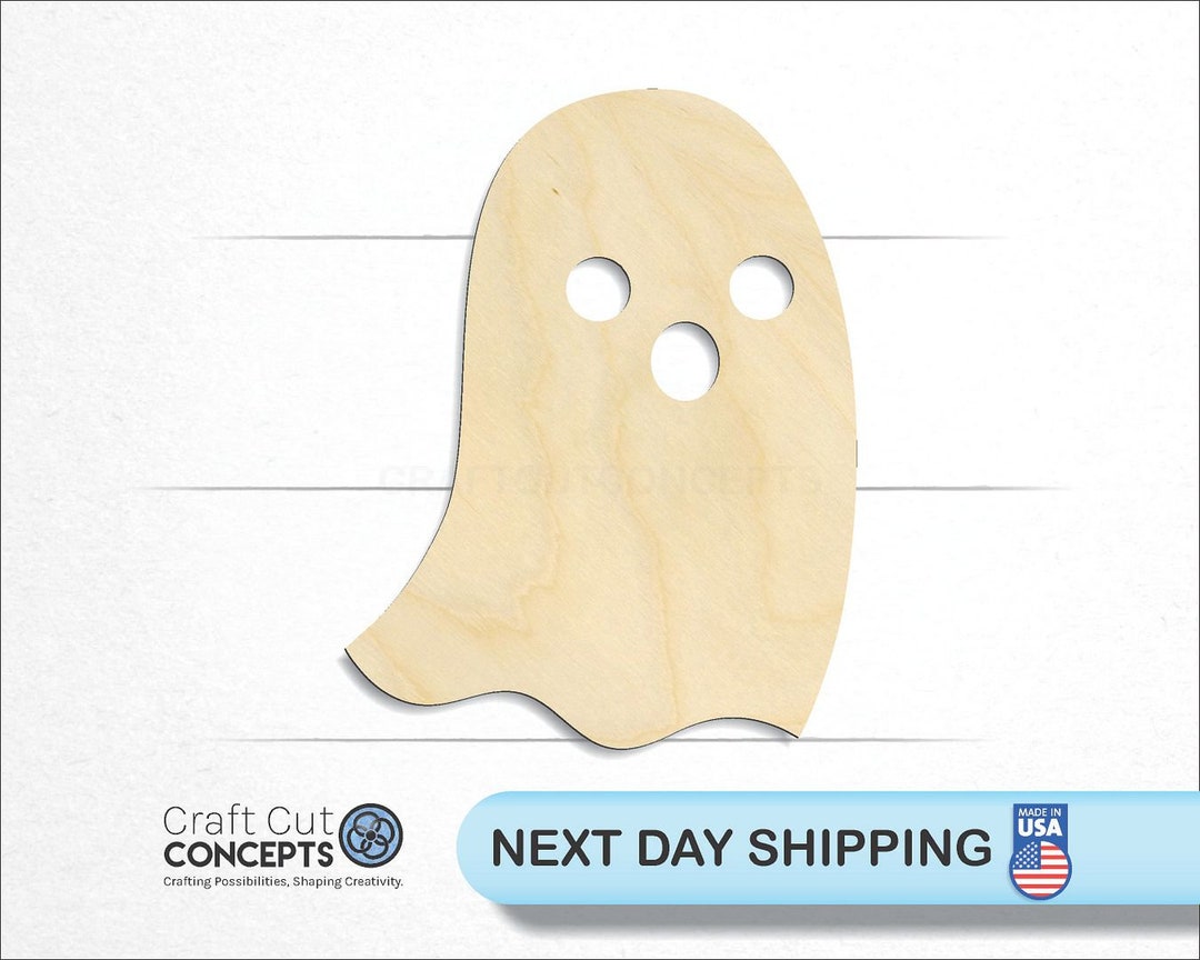 Halloween Ghost - Laser Cut Unfinished Wood Cutout Craft Shapes - Etsy