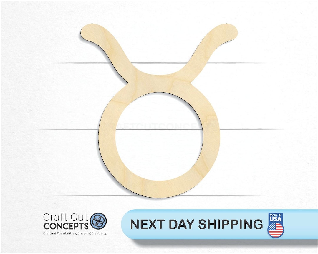 Taurus Zodiac Sign Laser Cut Unfinished Wood Cutout Craft Shapes - Etsy