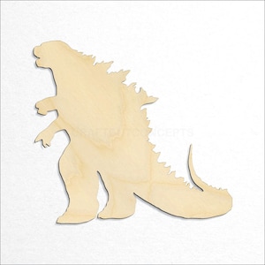 Godzilla - Laser Cut Unfinished Wood Cutout Craft Shapes - Etsy