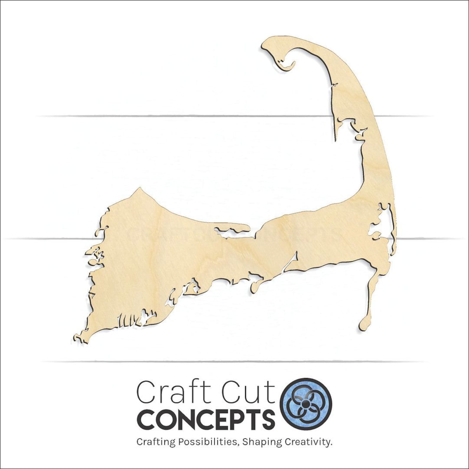 Cape Cod Massachusetts - Laser Cut Unfinished Wood Cutout Craft Shapes ...