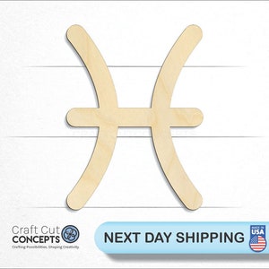 Pisces Zodiac Sign - Laser Cut Unfinished Wood Cutout Craft Shapes - Etsy