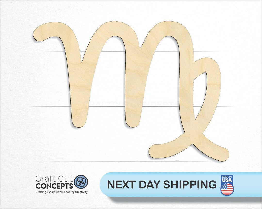 Virgo Zodiac Sign - Laser Cut Unfinished Wood Cutout Craft Shapes - Etsy