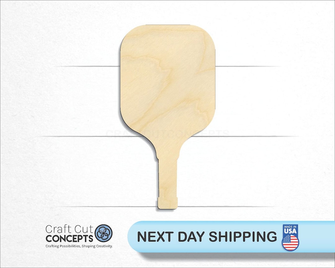 Pickle Ball Paddle - Laser Cut Unfinished Wood Cutout Craft Shapes - Etsy