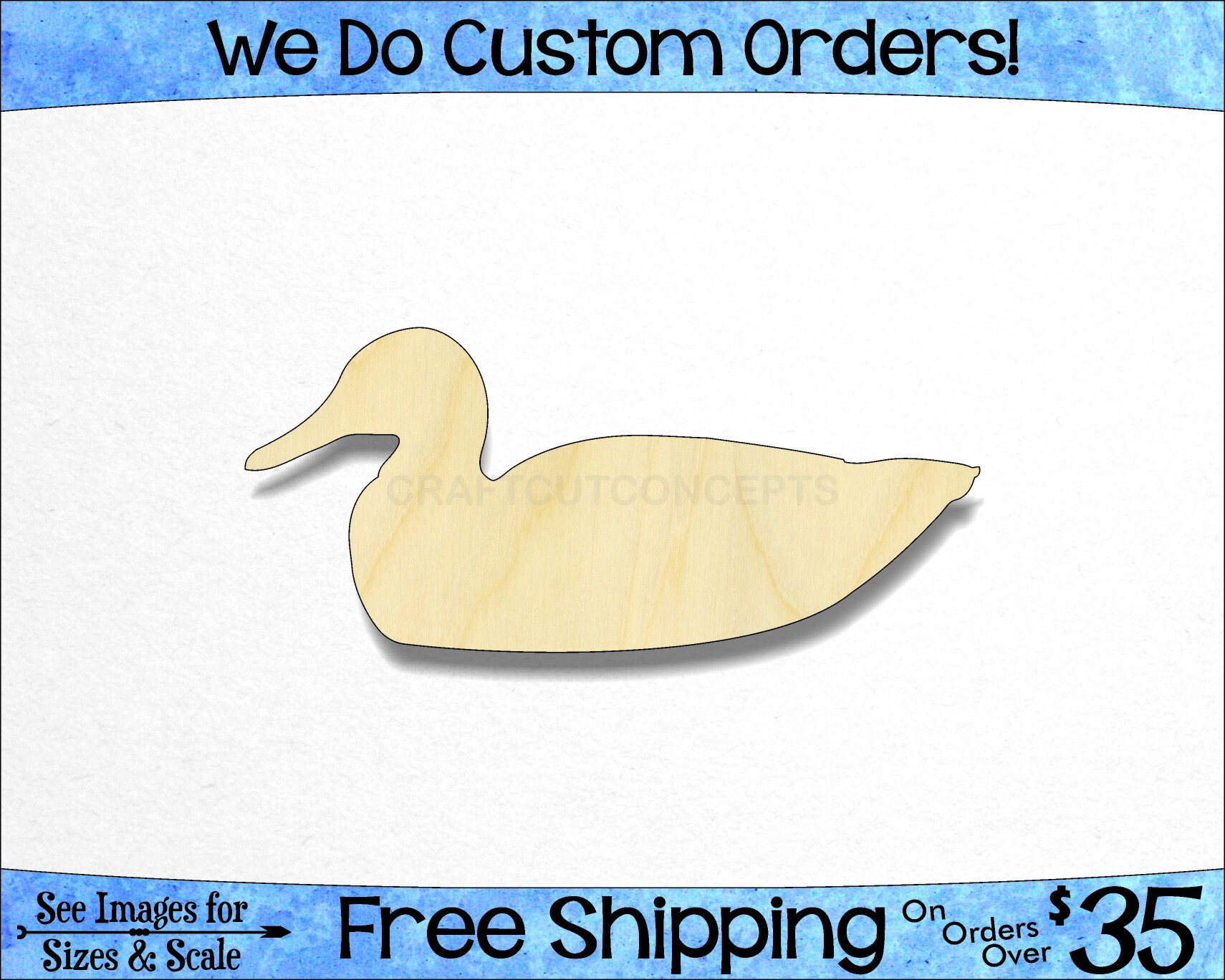 Duck Mallard Shape on Water Large & Small Pick Size Wood | Etsy