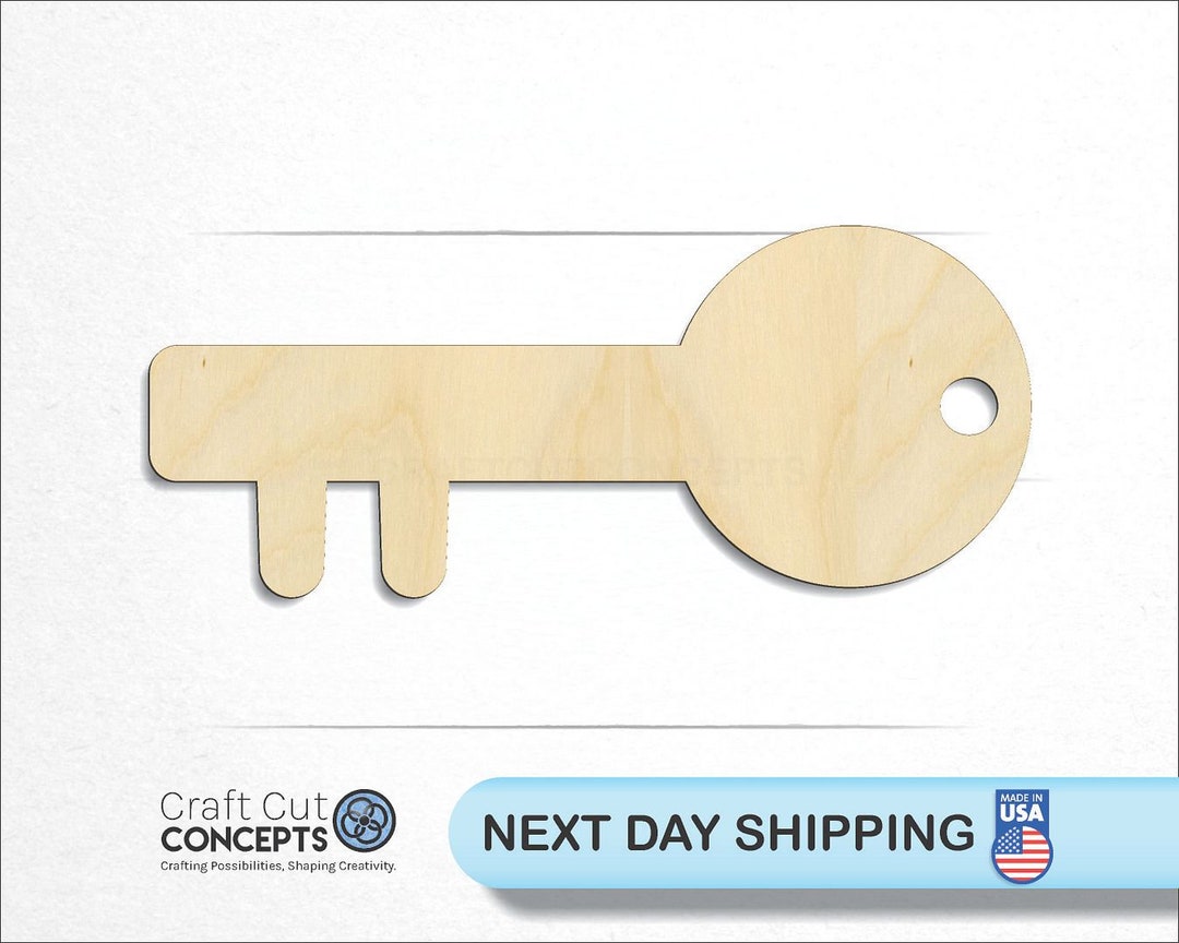 Key - Laser Cut Unfinished Wood Cutout Craft Shapes - Etsy
