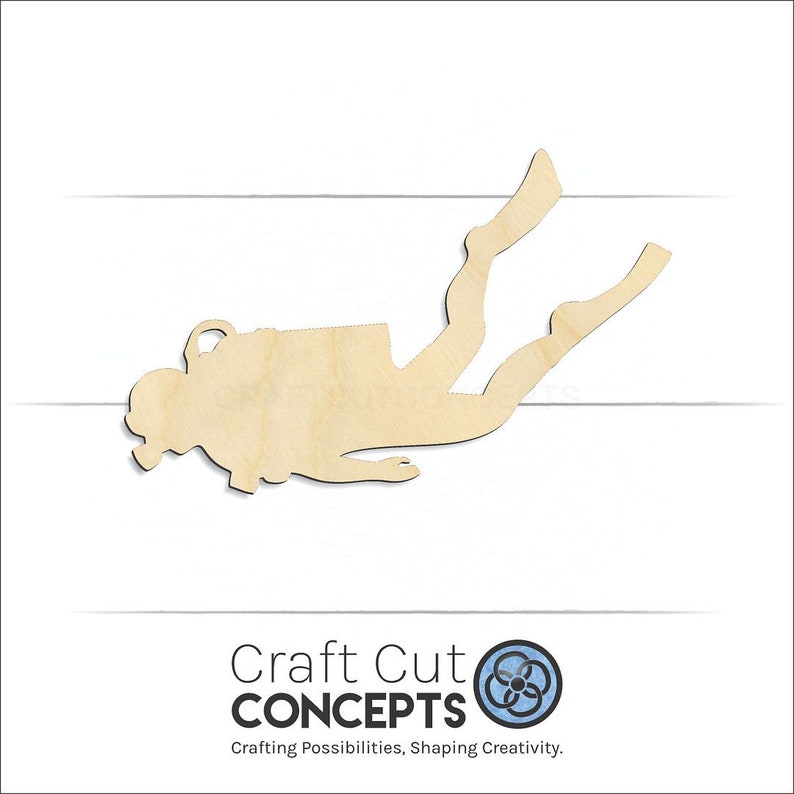 Scuba Diver - Laser Cut Unfinished Wood Cutout Craft Shapes - Etsy