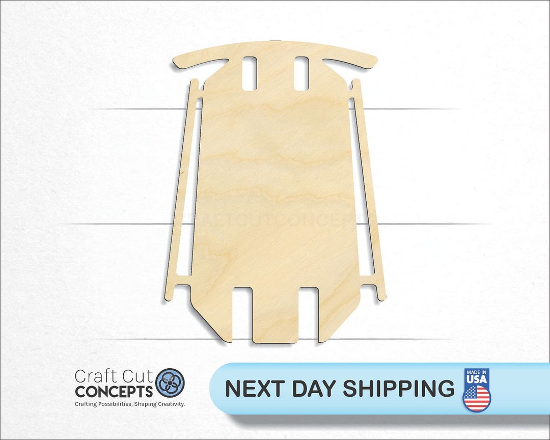 Snow Sled - Laser Cut Unfinished Wood Cutout Craft Shapes - Etsy