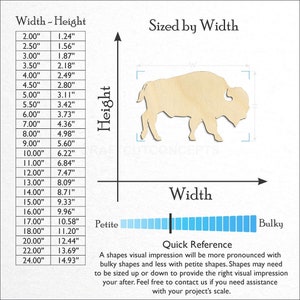 Buffalo Bison Shape - Laser Cut Unfinished Wood Cutout Craft Shapes - Etsy
