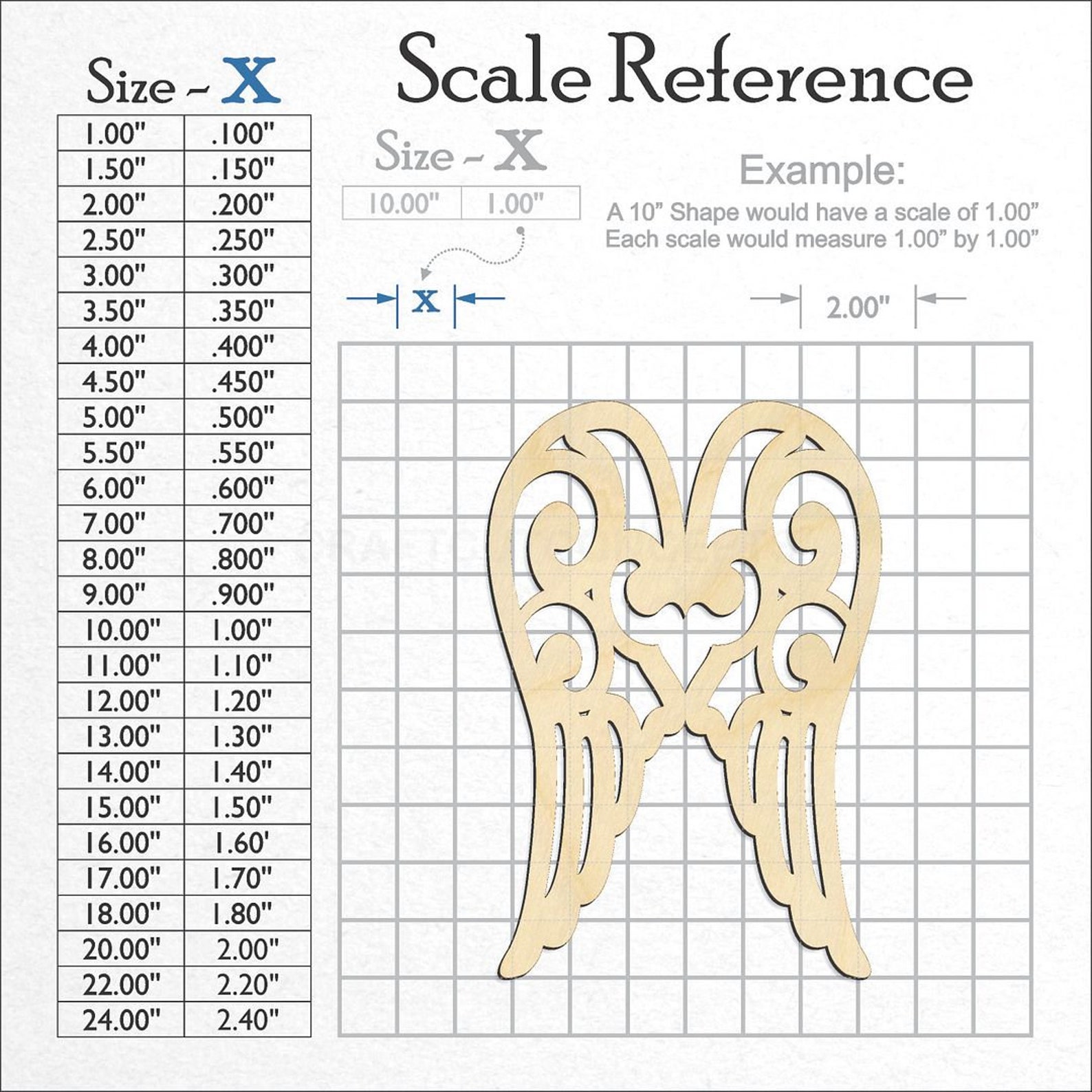 Filigree Angel Wings - Laser Cut Unfinished Wood Cutout Craft Shapes - Etsy