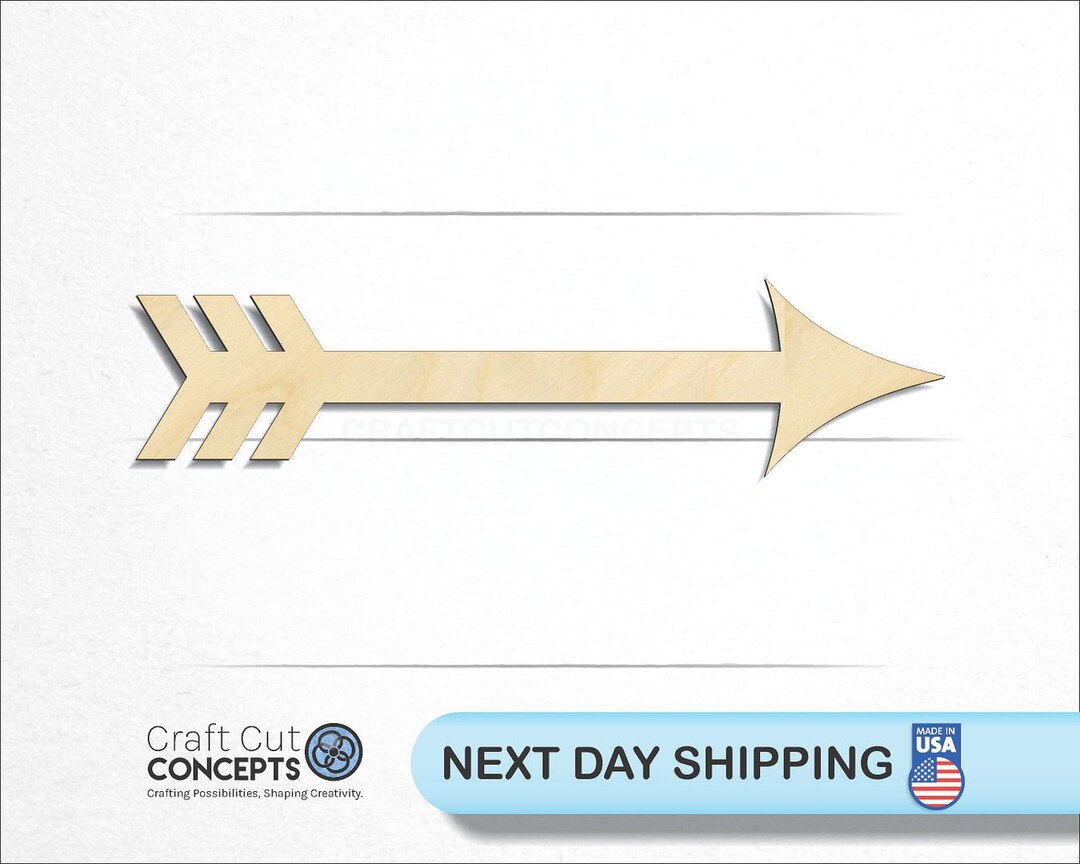 Decorative Arrow - Laser Cut Unfinished Wood Cutout Craft Shapes and ...