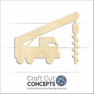 Construction Digger Truck - Laser Cut Unfinished Wood Cutout Craft ...