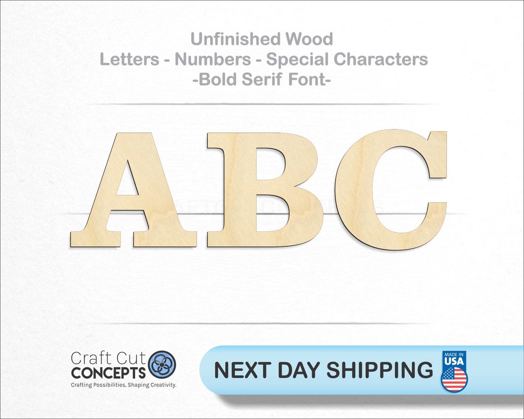 Unfinished Wood Letters - Laser Cut Unfinished Wood Shapes and Letters ...
