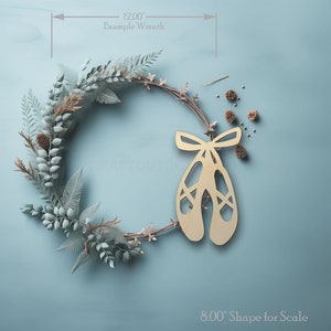 Ballet Slippers Shoes - Laser Cut Unfinished Wood Cutout Craft Shapes ...