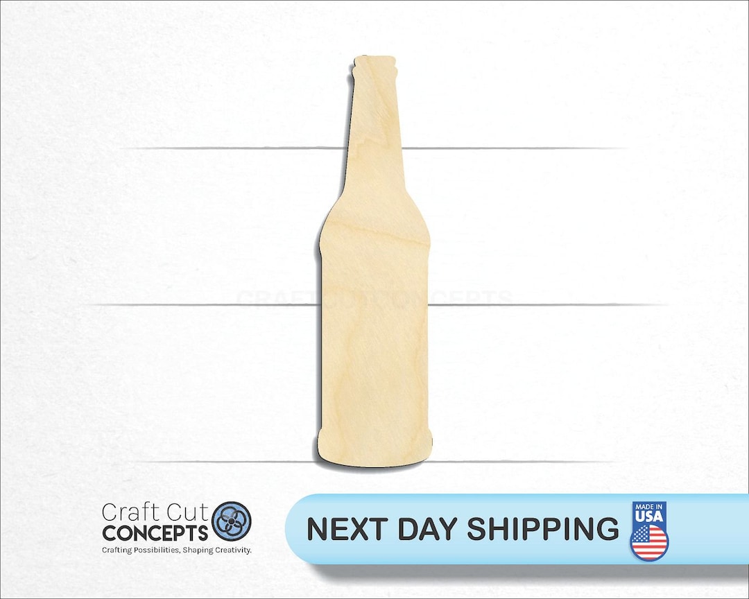 Beer Bottle - Laser Cut Unfinished Wood Cutout Craft Shapes - Etsy