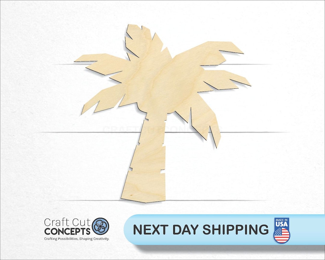 Palm Coconut Tree - Laser Cut Unfinished Wood Cutout Craft Shapes - Etsy