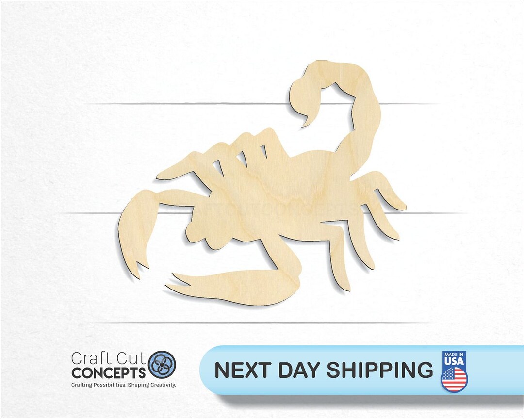 Scorpion - Laser Cut Unfinished Wood Cutout Craft Shapes - Etsy