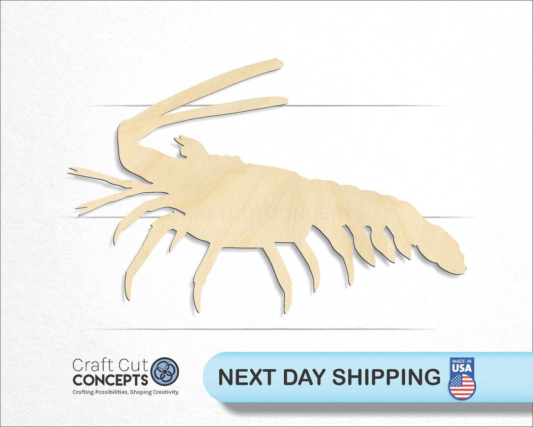 Sea Floor Lobster - Laser Cut Unfinished Wood Cutout Craft Shapes - Etsy
