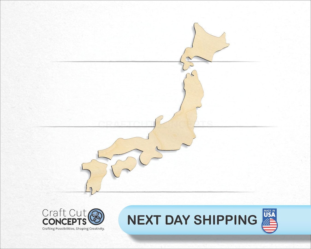 Japan - Laser Cut Unfinished Wood Cutout Craft Shapes - Etsy