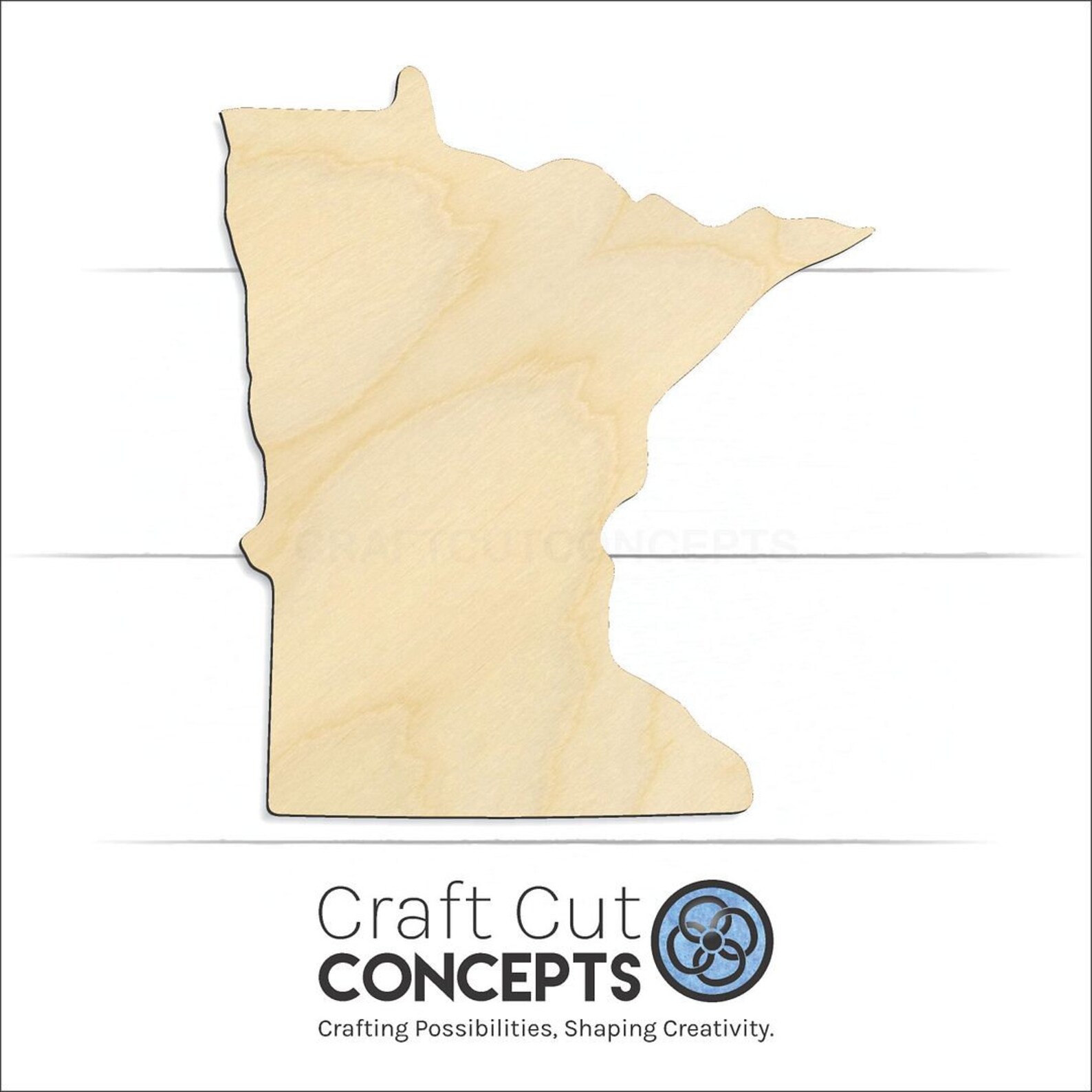 Minnesota MN State Crafty - Laser Cut Unfinished Wood Cutout Craft ...