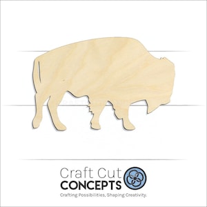 Buffalo Bison Shape - Laser Cut Unfinished Wood Cutout Craft Shapes - Etsy