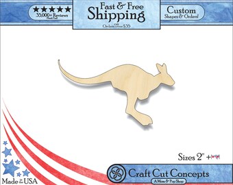 Kangaroo Laser Cut Out Unfinished Wood Shape Craft Supply ROO3 - Etsy