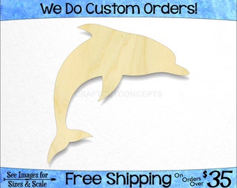 Dolphins Laser Cut Out Unfinished Wood Shape Craft Supply - Etsy