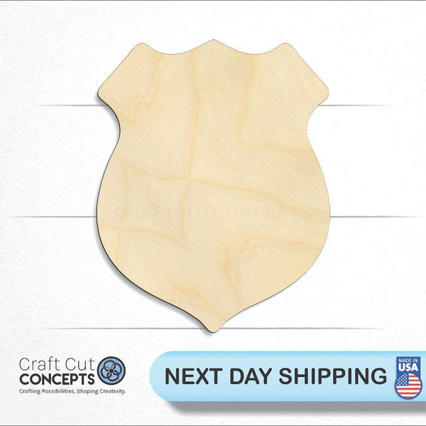 Police Badge Wood Cutout - Etsy