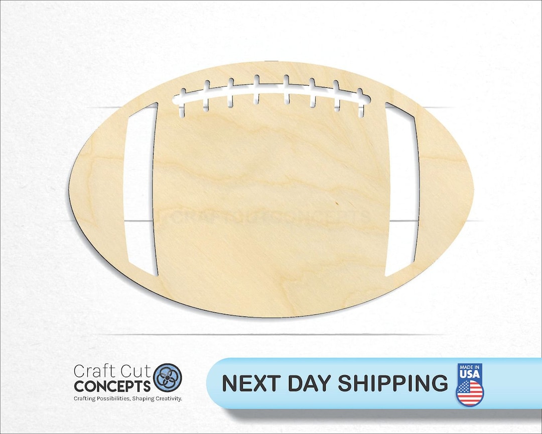 Football - Laser Cut Unfinished Wood Cutout Craft Shapes - Etsy