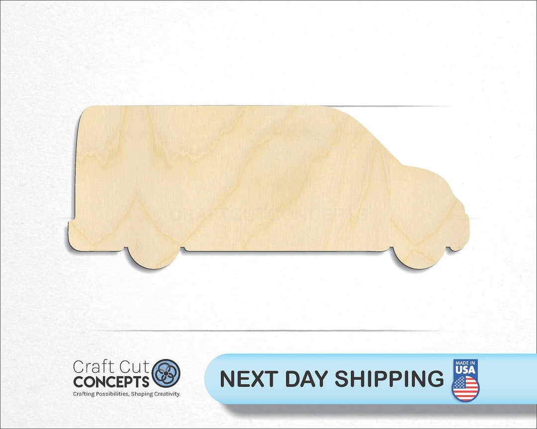 Cargo Van Work Truck - Laser Cut Unfinished Wood Cutout Craft Shapes - Etsy