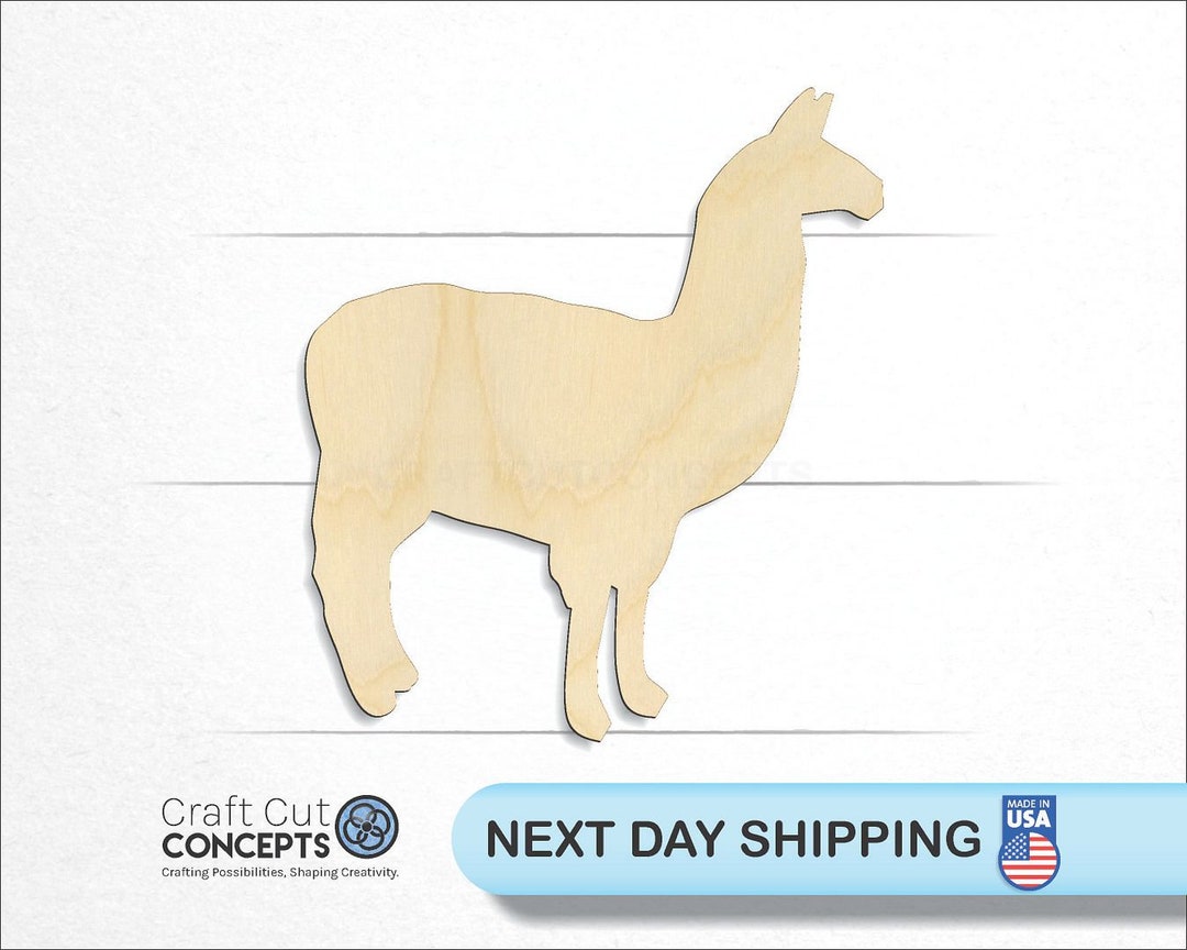 Llama - Laser Cut Unfinished Wood Cutout Craft Shapes - Etsy