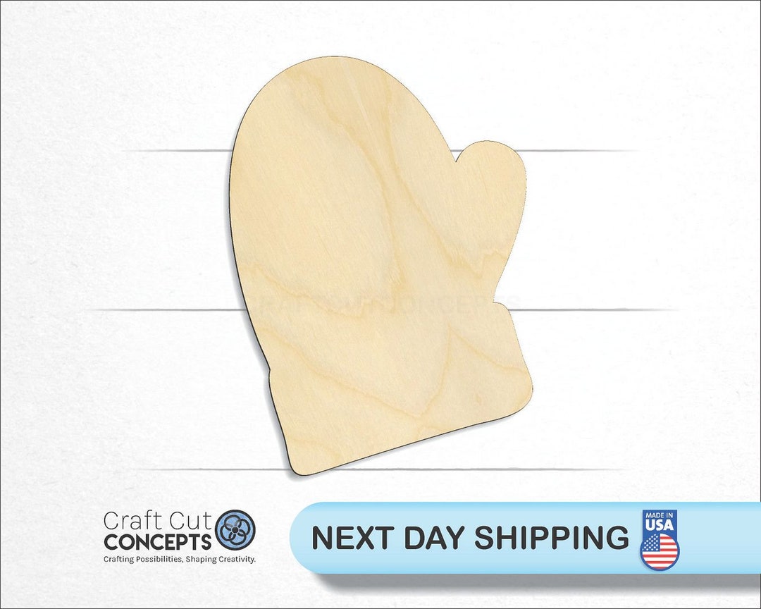 Cooking Oven Mitten - Laser Cut Unfinished Wood Cutout Craft Shapes - Etsy