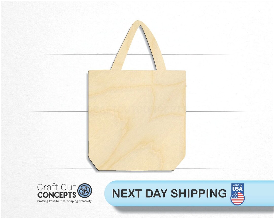 Tote Bag Cutout - Laser Cut Unfinished Wood Cutout Craft Shapes - Etsy